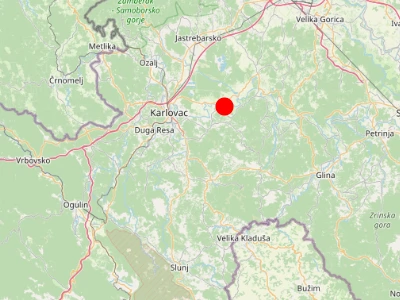 Umjeren potres kod Karlovca magnitude 3.2 prema Richteru - HRT