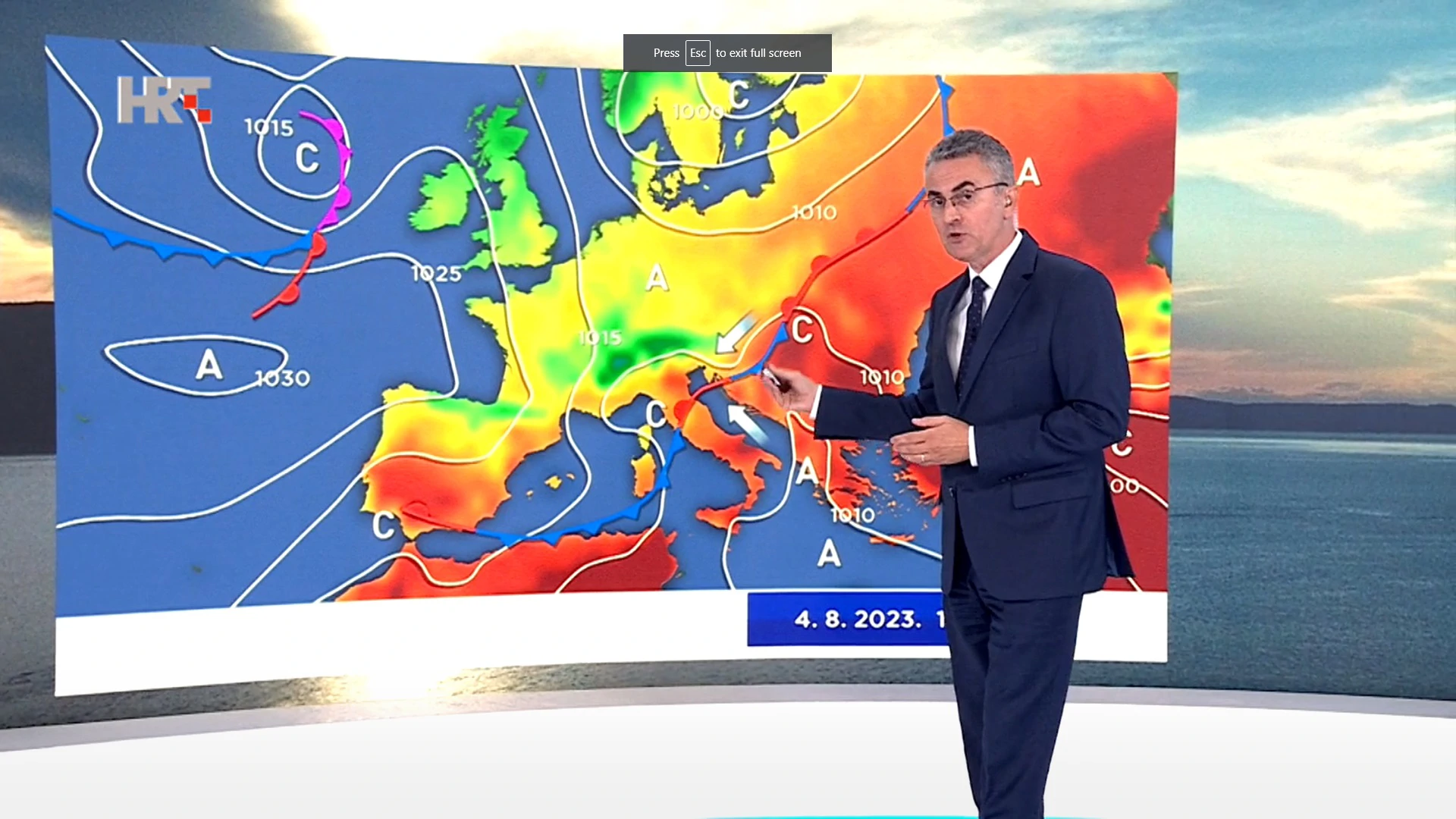 U petak sa zapada sve češći pljuskovi, grmljavina, ponegdje i olujno ...