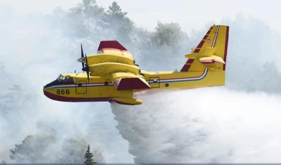 HRT: Croatian Air Force Canadair plane helping Greece put out fire