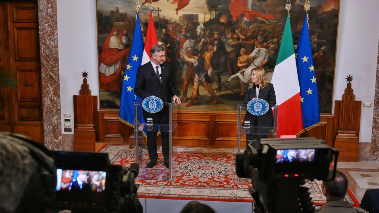 HRT: Plenković and Meloni discuss strengthening Croatia-Italy ties