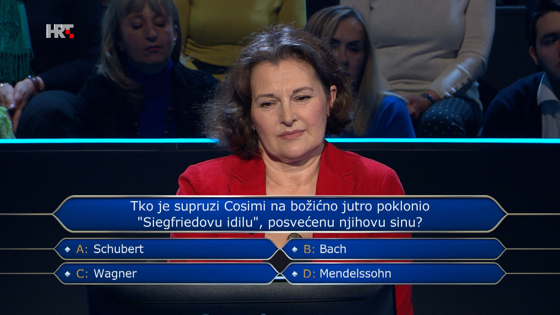 Nije prihvatila odgovor publike na pitanje o skladateljevoj gesti; biste li vi? - HRT