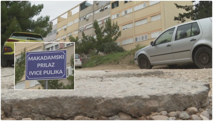 Makadamska cesta u centru Splita, problem je i ljeti i zimi - HRT