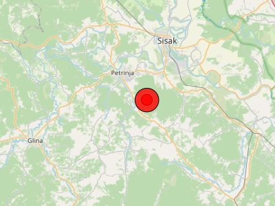 Potres jačine 3,4 po Richteru kod Petrinje - HRT