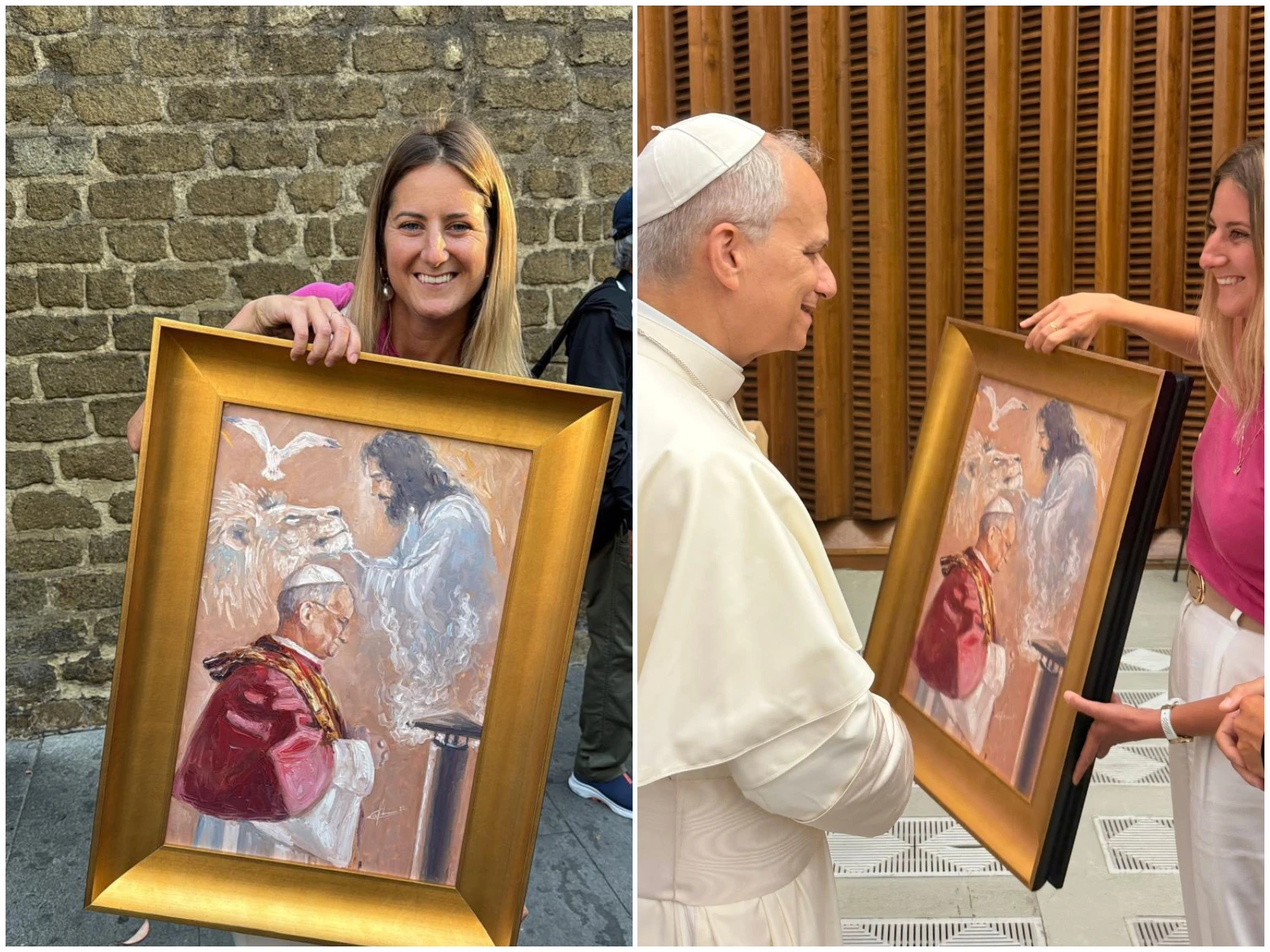 HRT: Mlada slikarica darovala portret Svetom Ocu