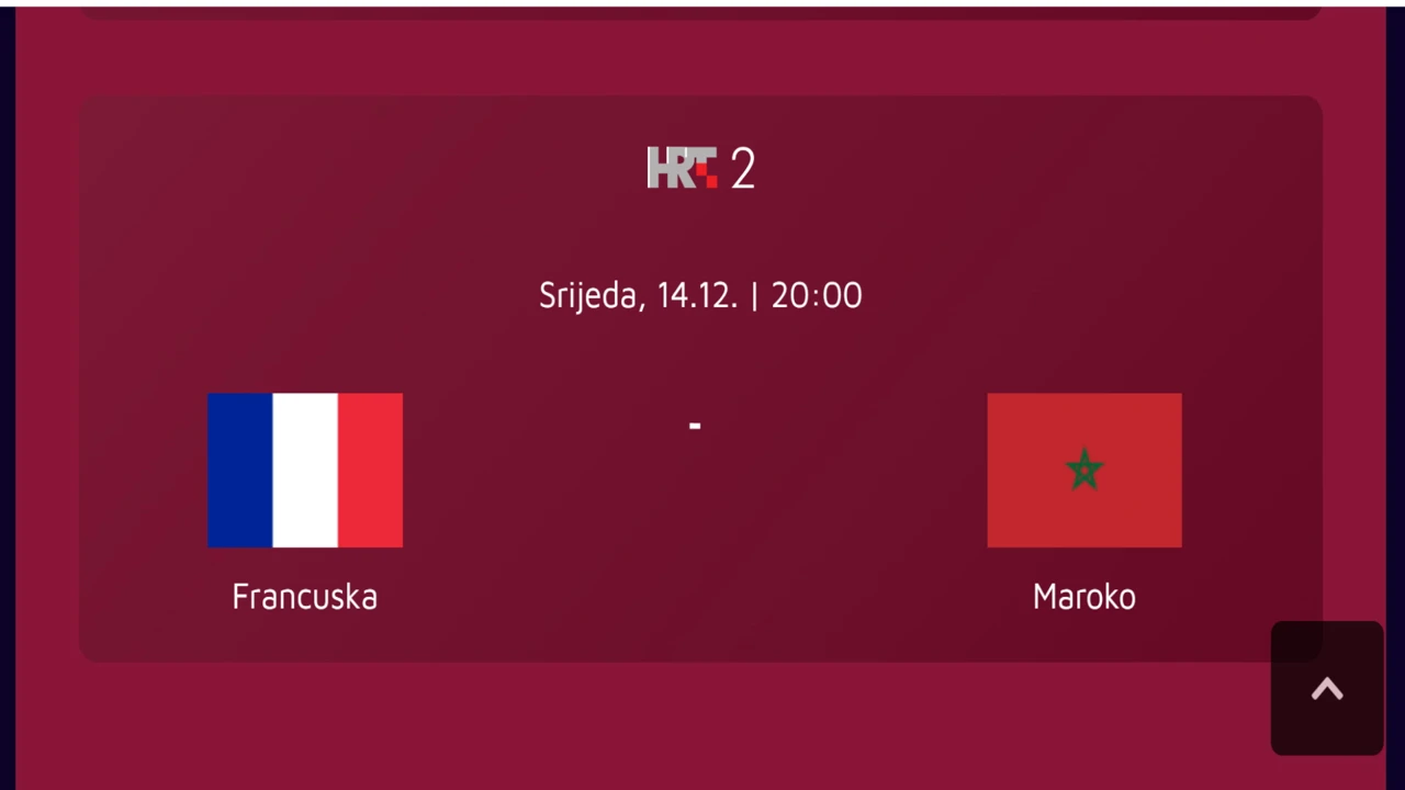 Utakmicu Francuska - Maroko pratite na HTV2, HR2 i na HRTi - HRT