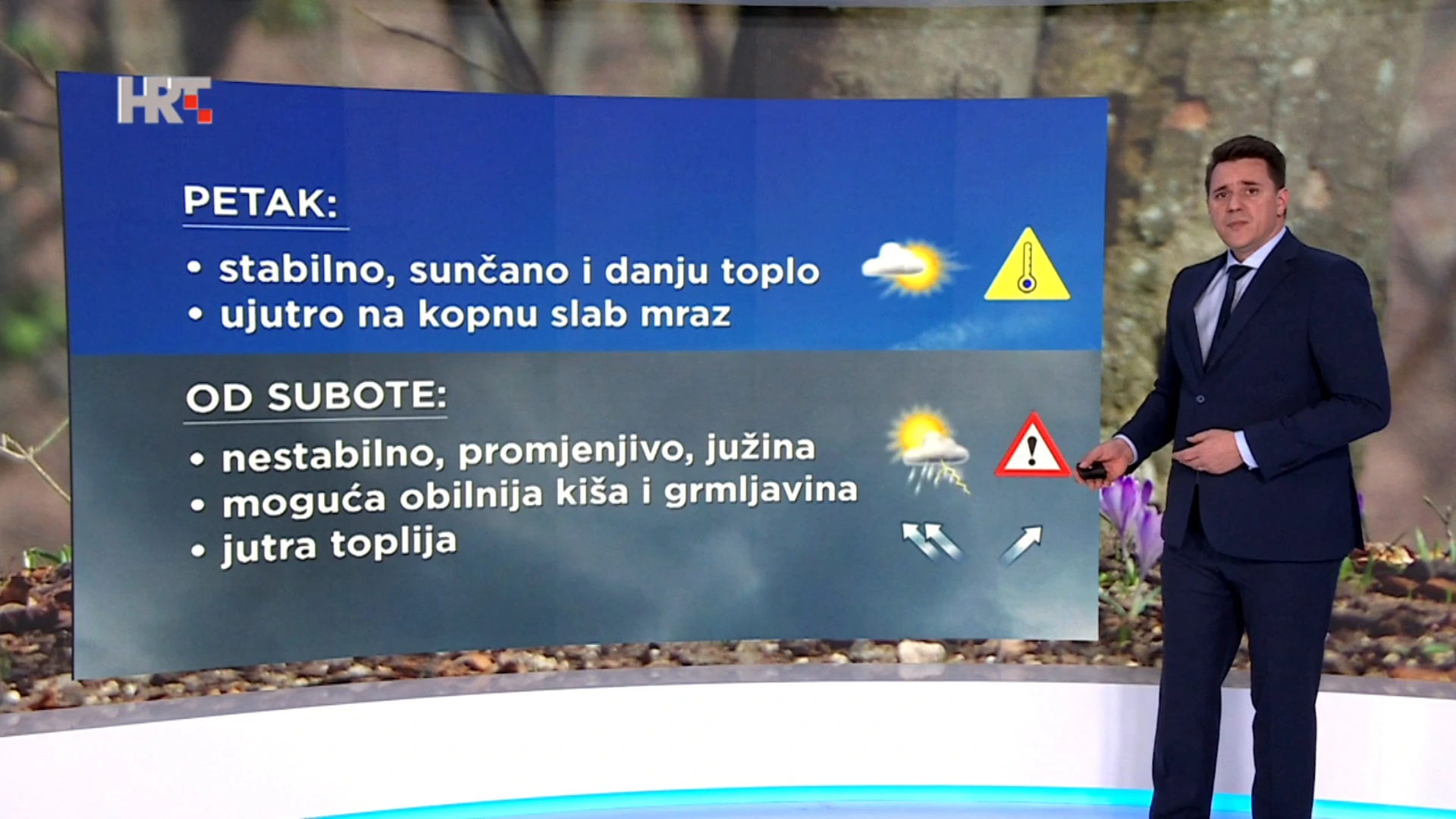 U petak daljnje zatopljenje, ali i naoblačenje, južina, ujutro još mraz ...